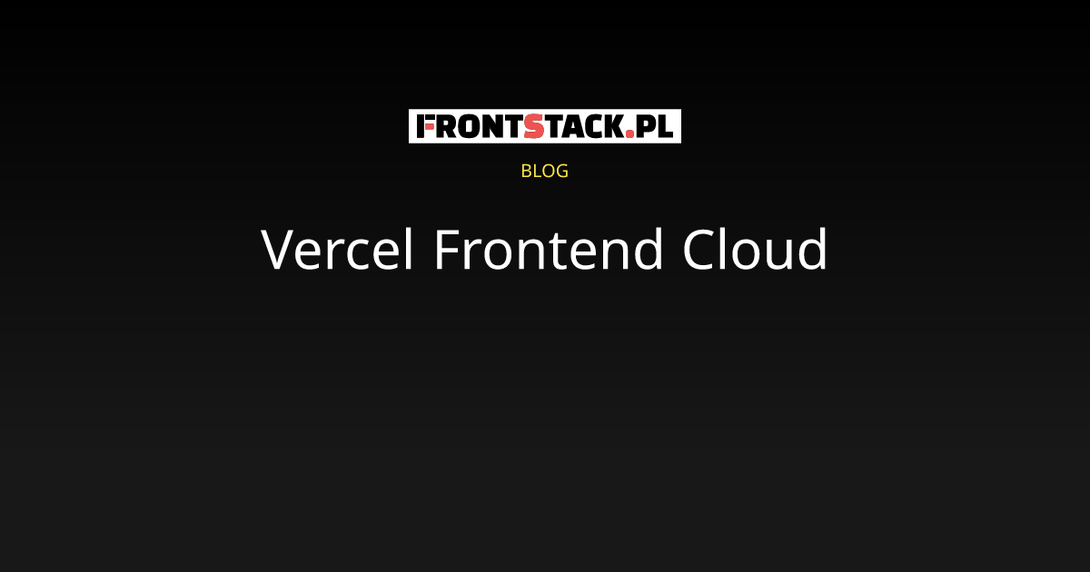 Vercel Frontend Cloud